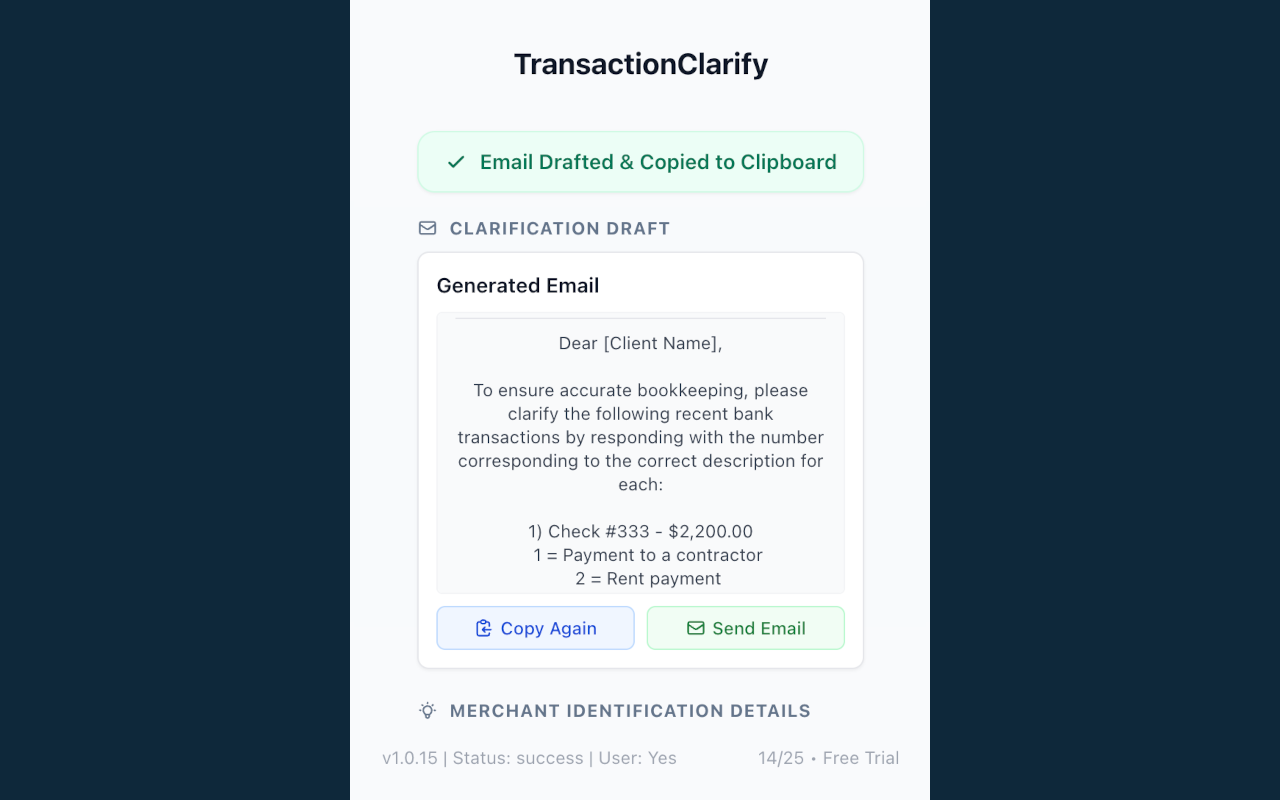 TransactionClarify | AI-Powered Transaction Decoding